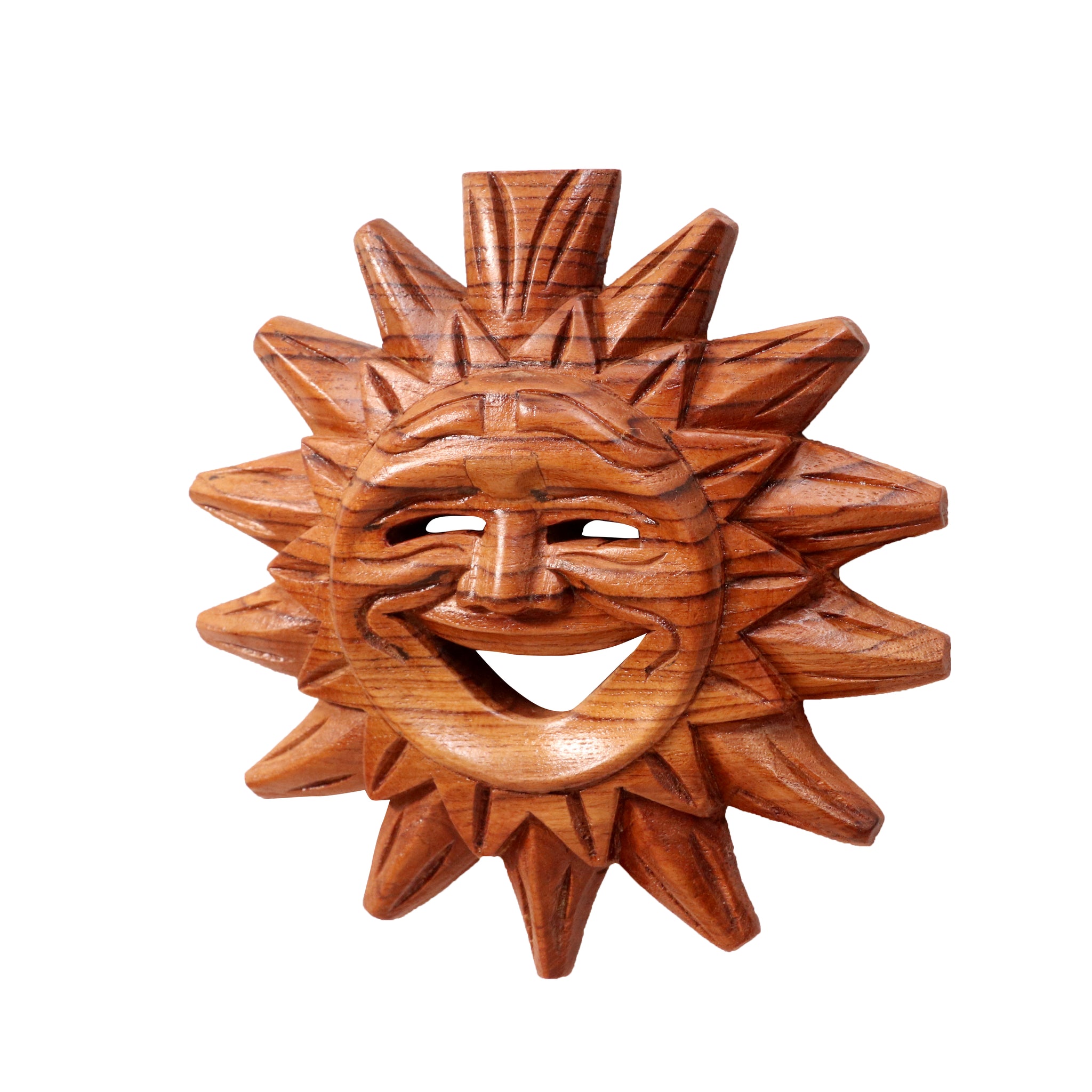 Southern Smiling Sun Style Handmade Antique Wooden Wall Decor for Home