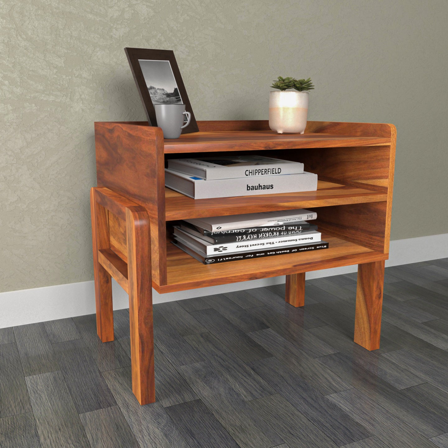 Wide Double Storage Rack Style Open Cabinet