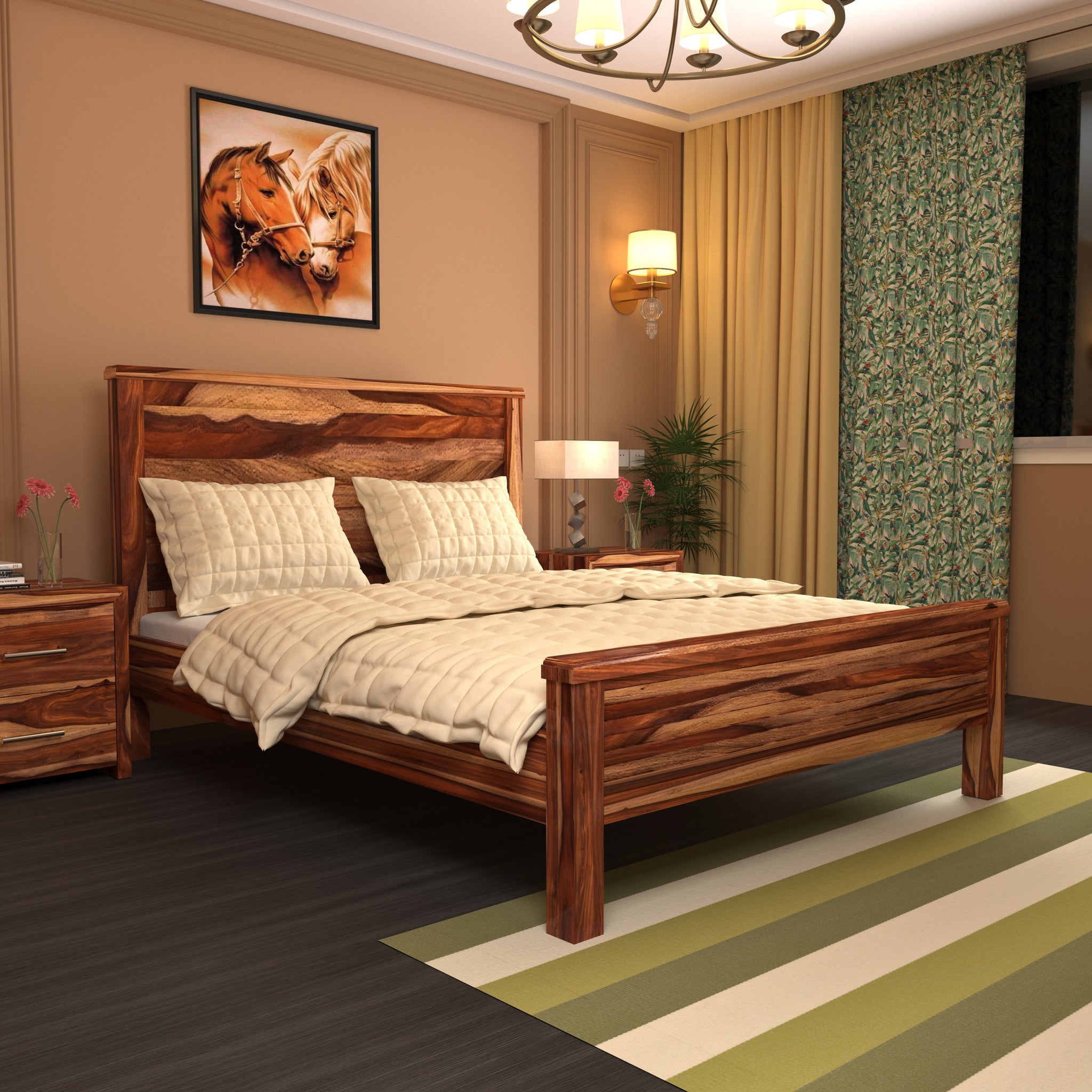 Cottage Look Bed (Sheesham wood)