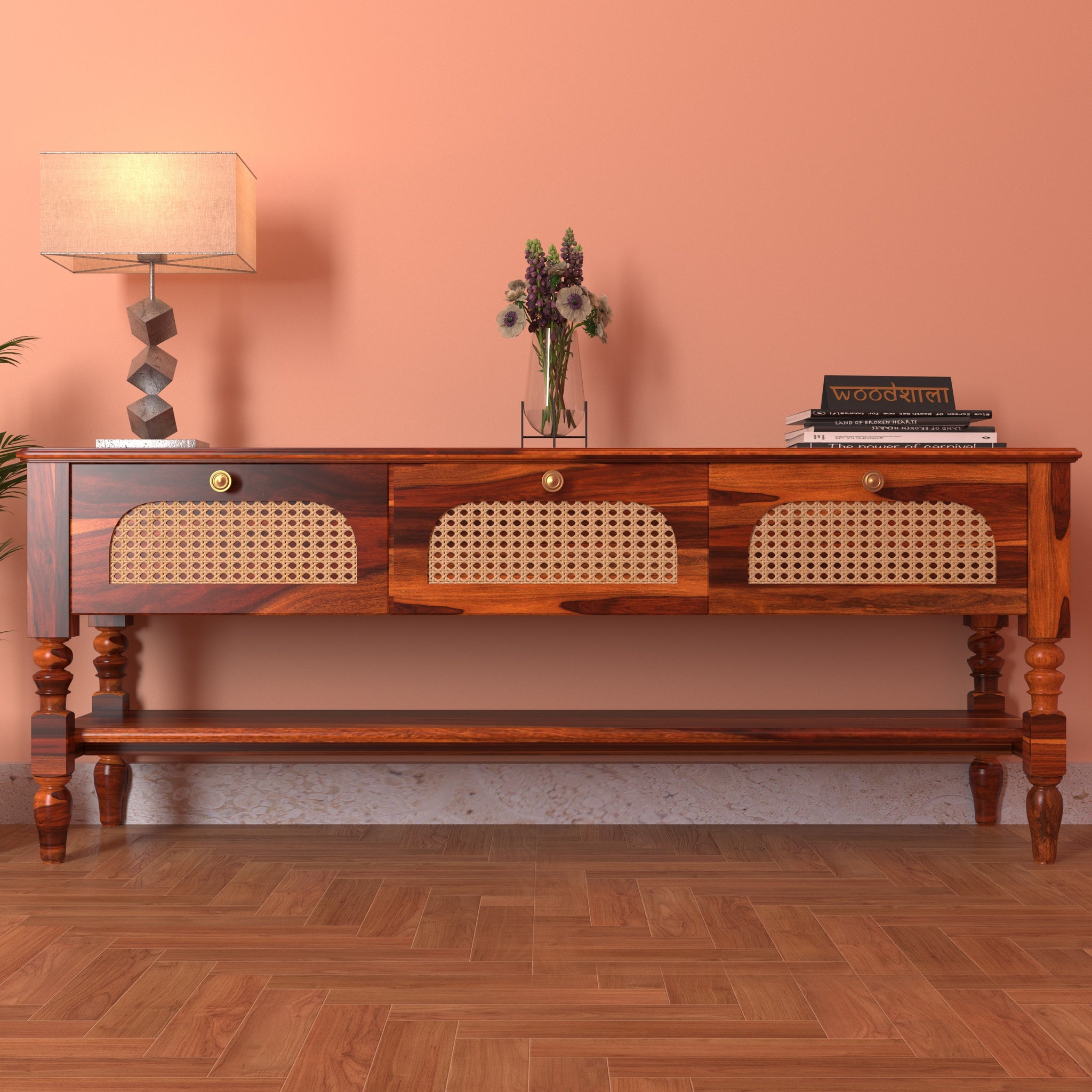 Irish Glorious Finish Handmade Vintage Wooden TV Stand for Home