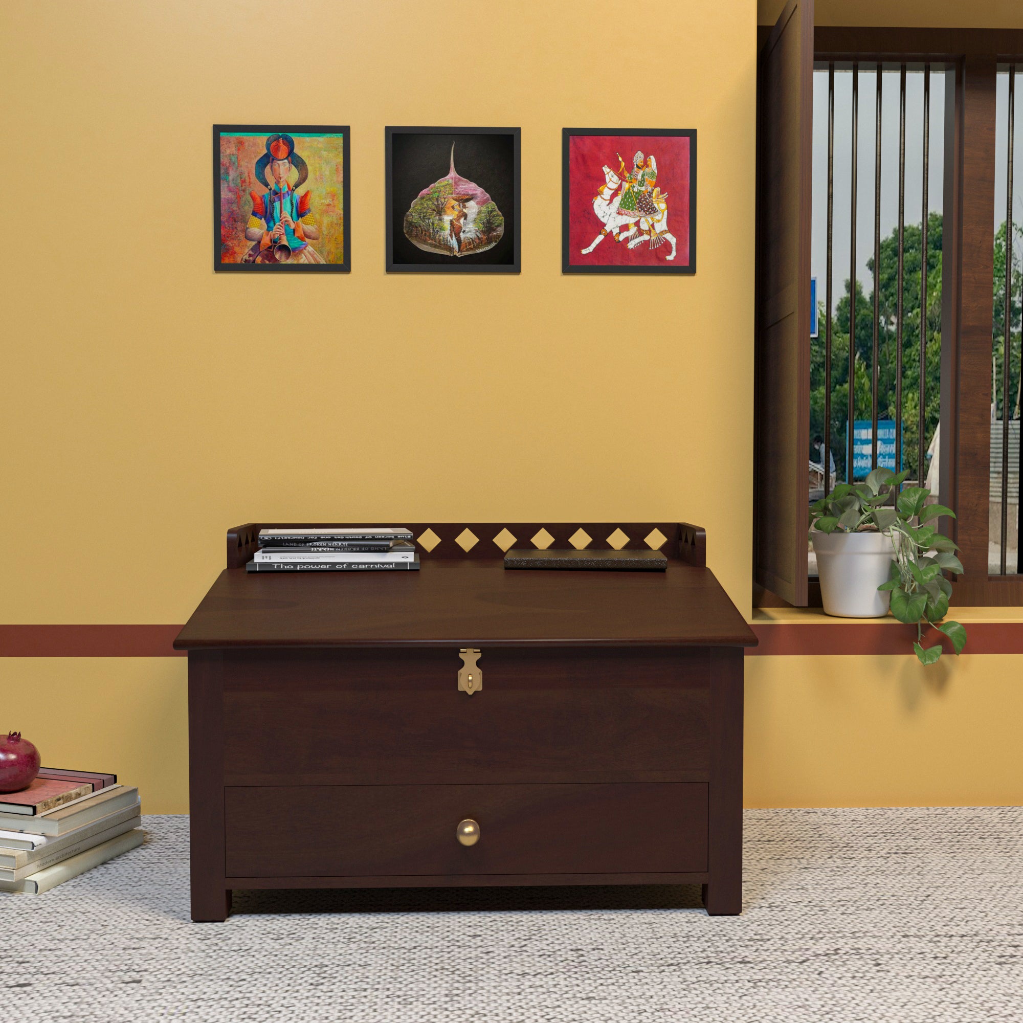 Heritage Bold Brown Finished Wooden Handmade Lapdesk