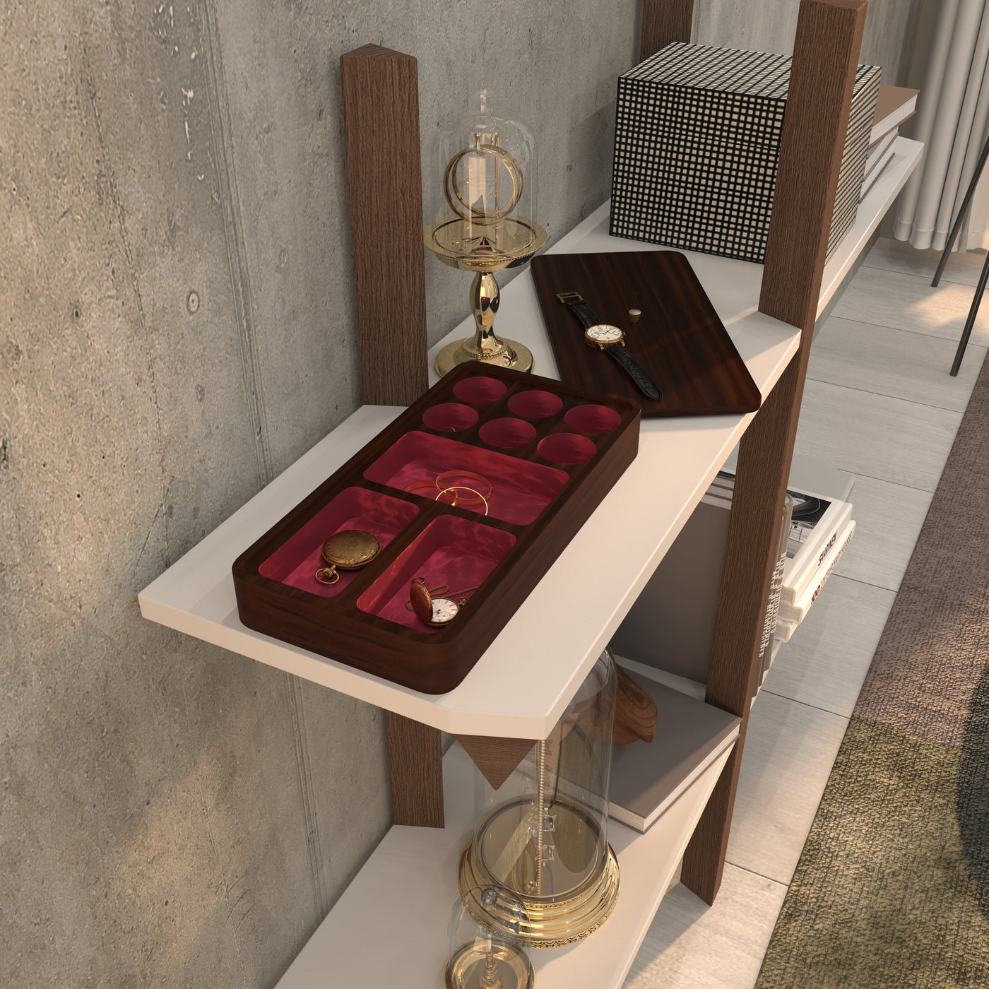 Triple Compartment Tower Premium Desk Organiser