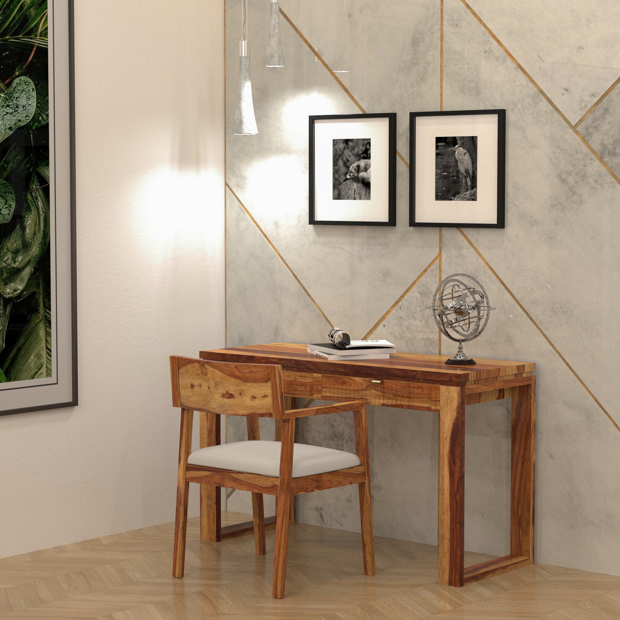 Unique Vintage Heritage Wooden Handmade Study Table