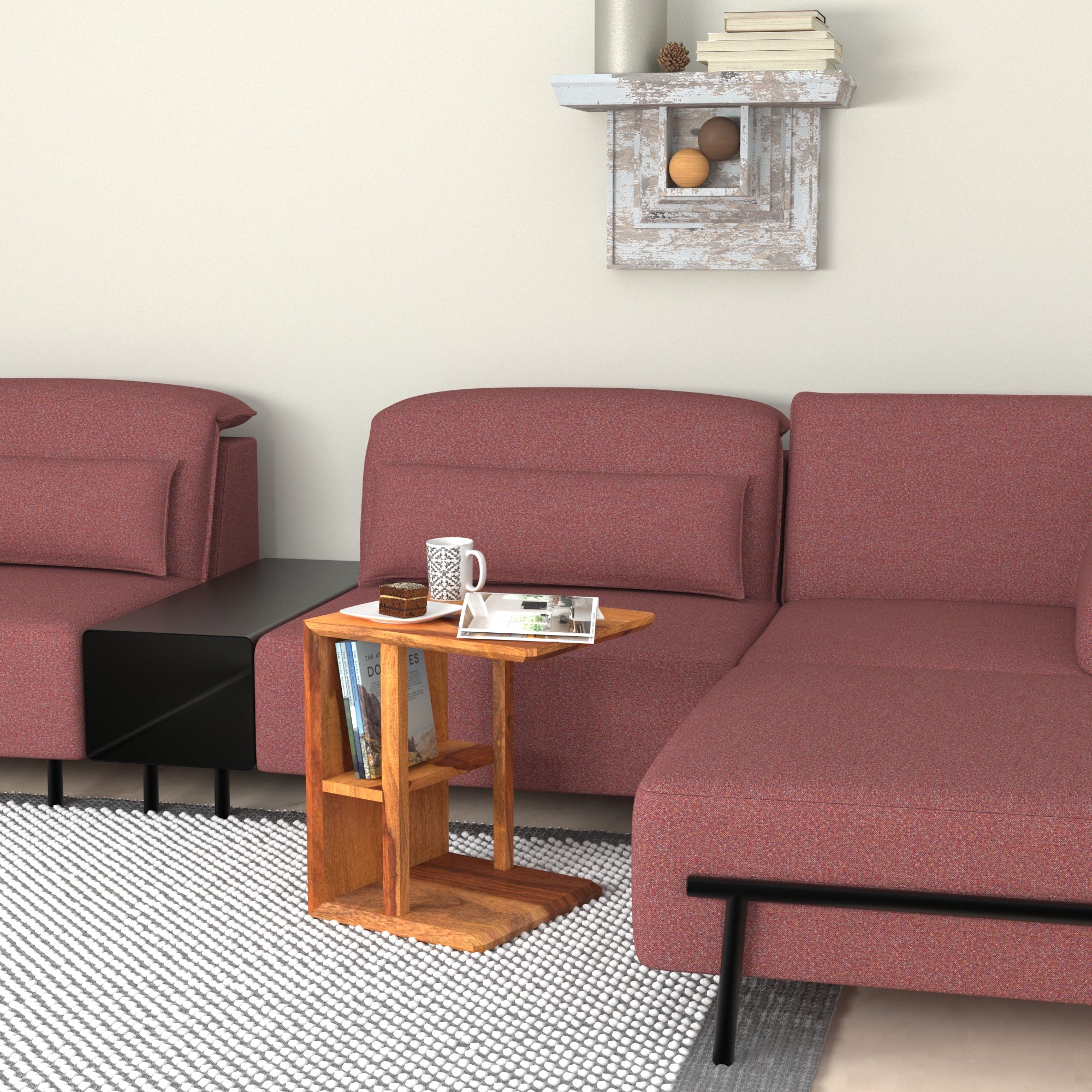 Classic Heritage Decent Slot Handmade Wooden C Table