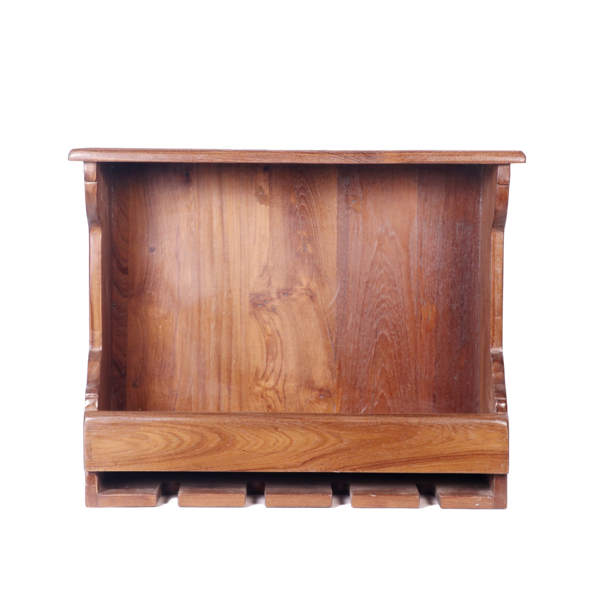 Teak wood wall hanging Bar Rack