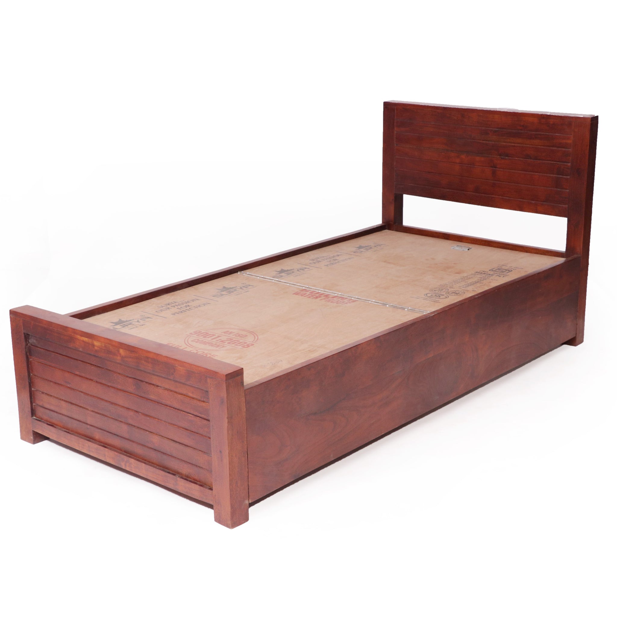 Honey Polished Single Bed