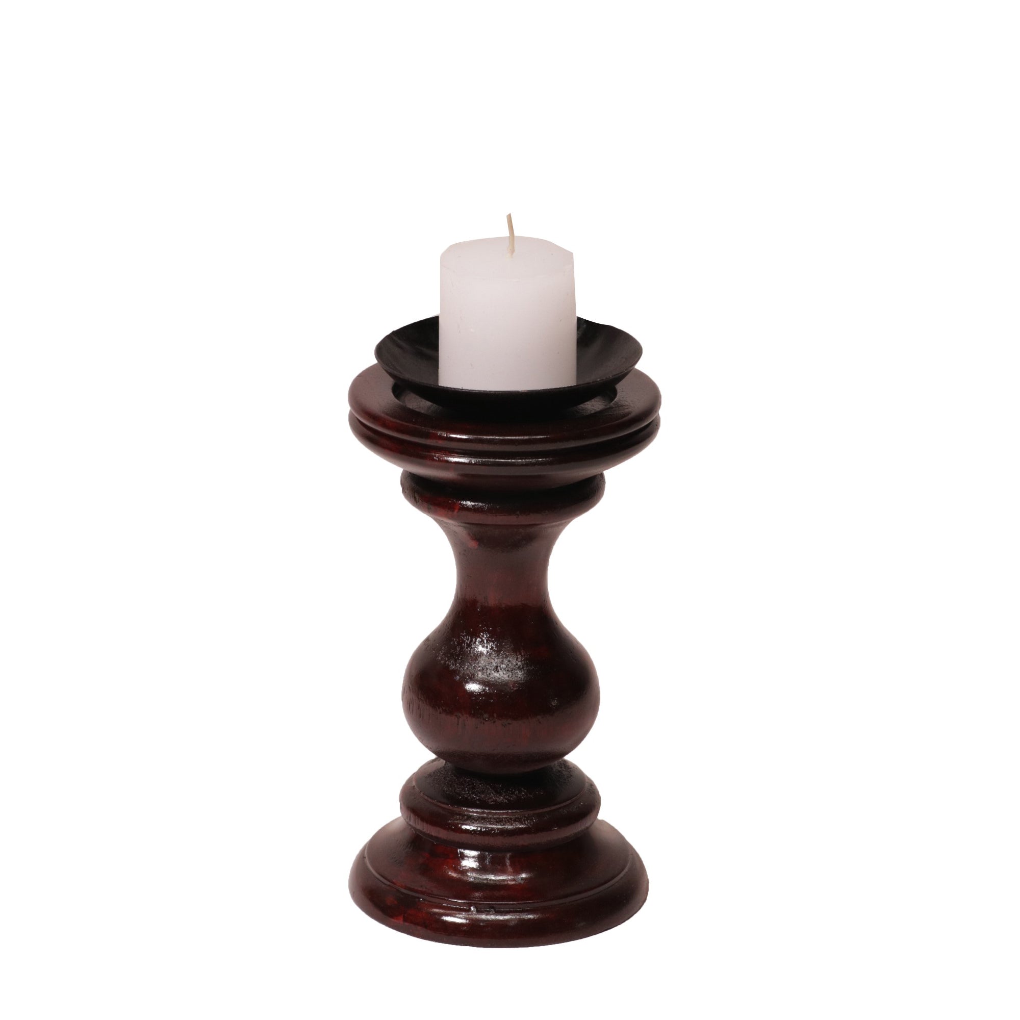 Wooden Swirling Candle Stand