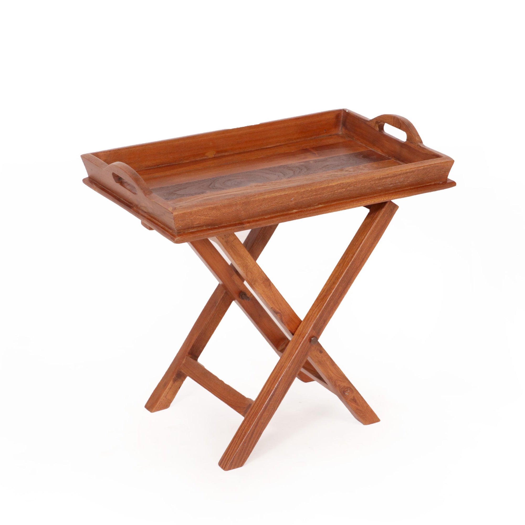 Convenient Folding Wooden Tray Table - Space-Saving and Stylish