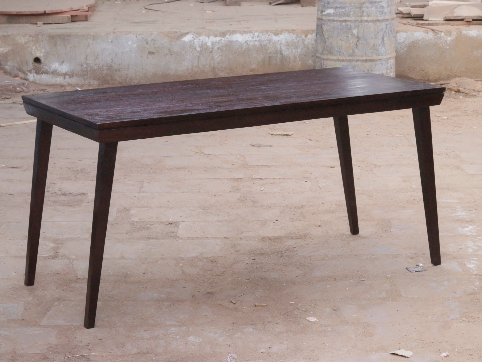 Aesthetic Delight Thin Legs Style Handmade Wooden Dining Table