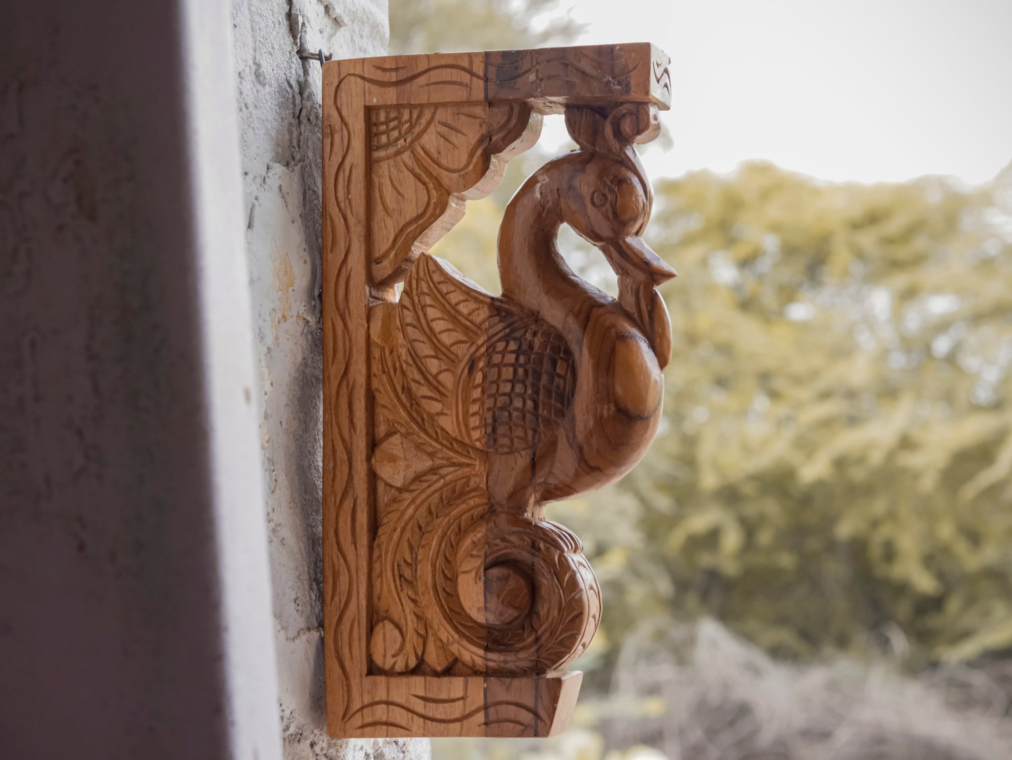 Classic Bird Solid Teak Door Bracket: Traditional Style Meets Unrivaled ...