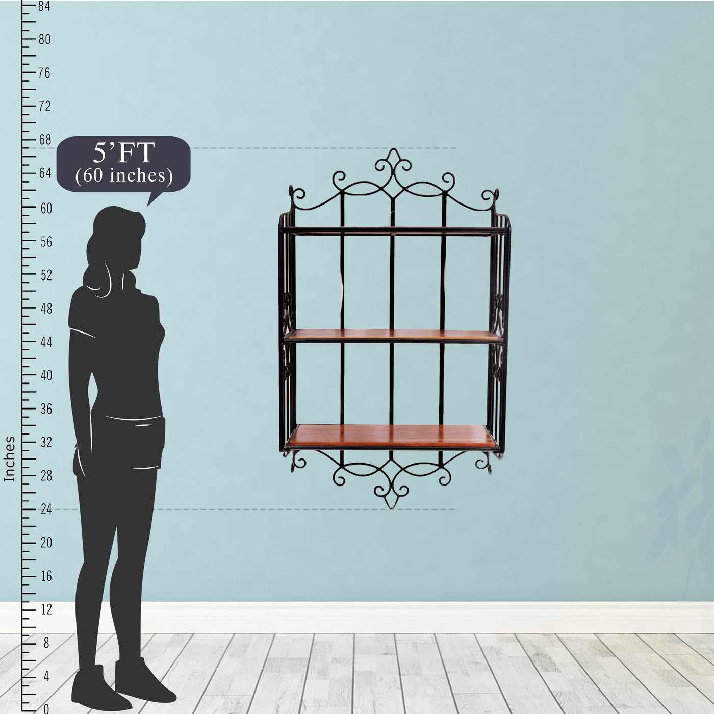 Metallic Designer Wall Rack