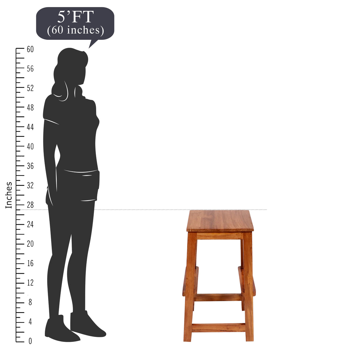 Natural Touch Abstract Design Tall Stool