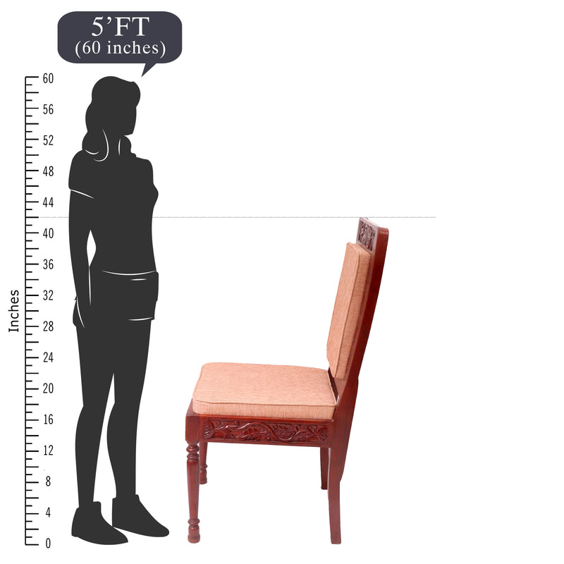 (Set of 2) Perfect Square Wooden Carving Chair