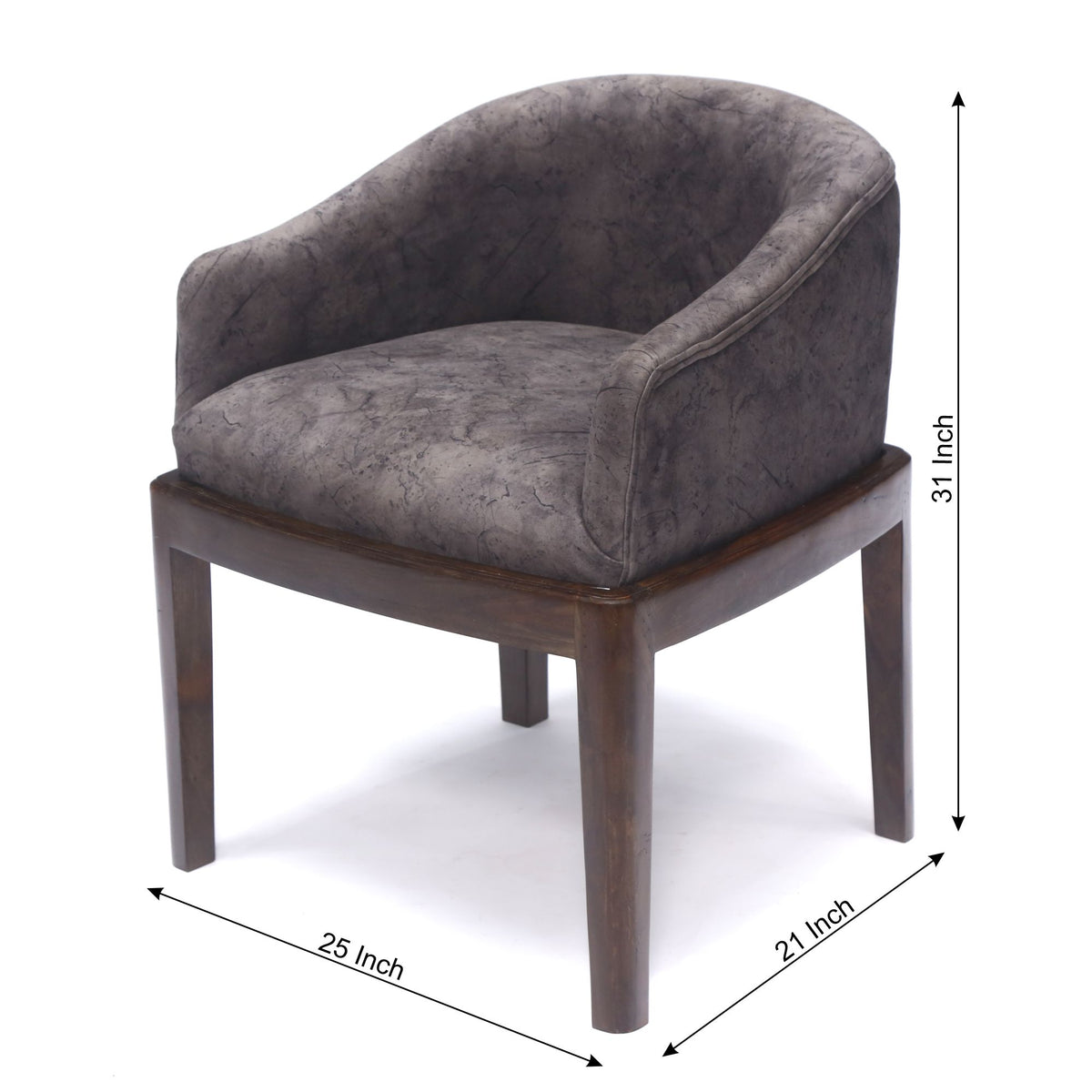 Night Winter Covered Back Handmade Side Arm Chair