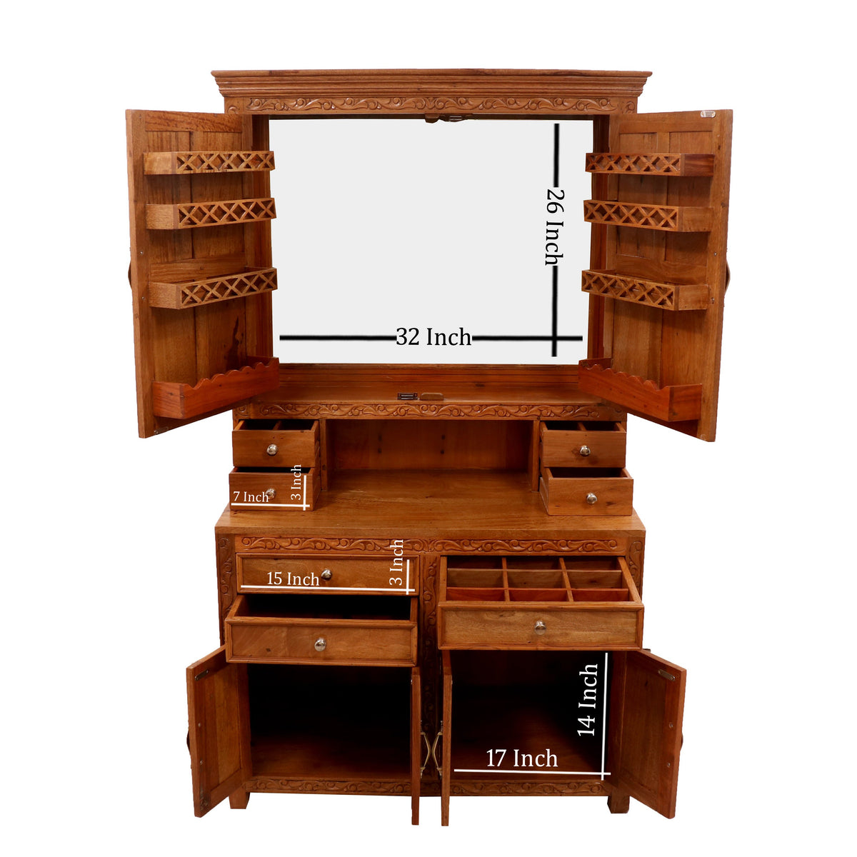 Solid Wood Regal Dressing Table