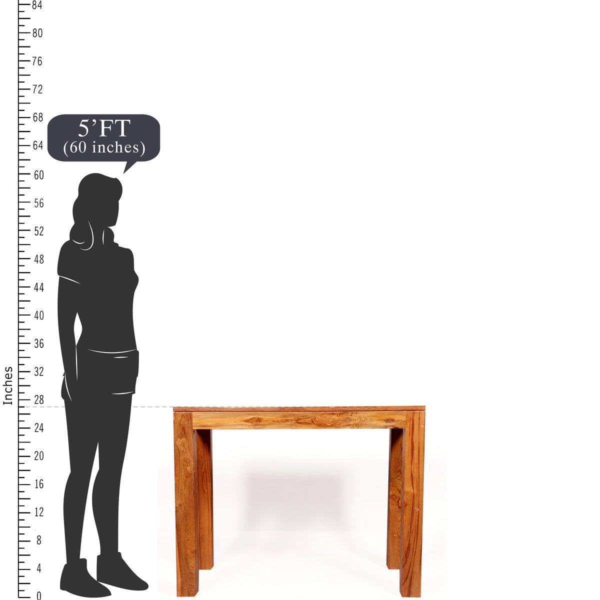 Teak wood simple luggage table