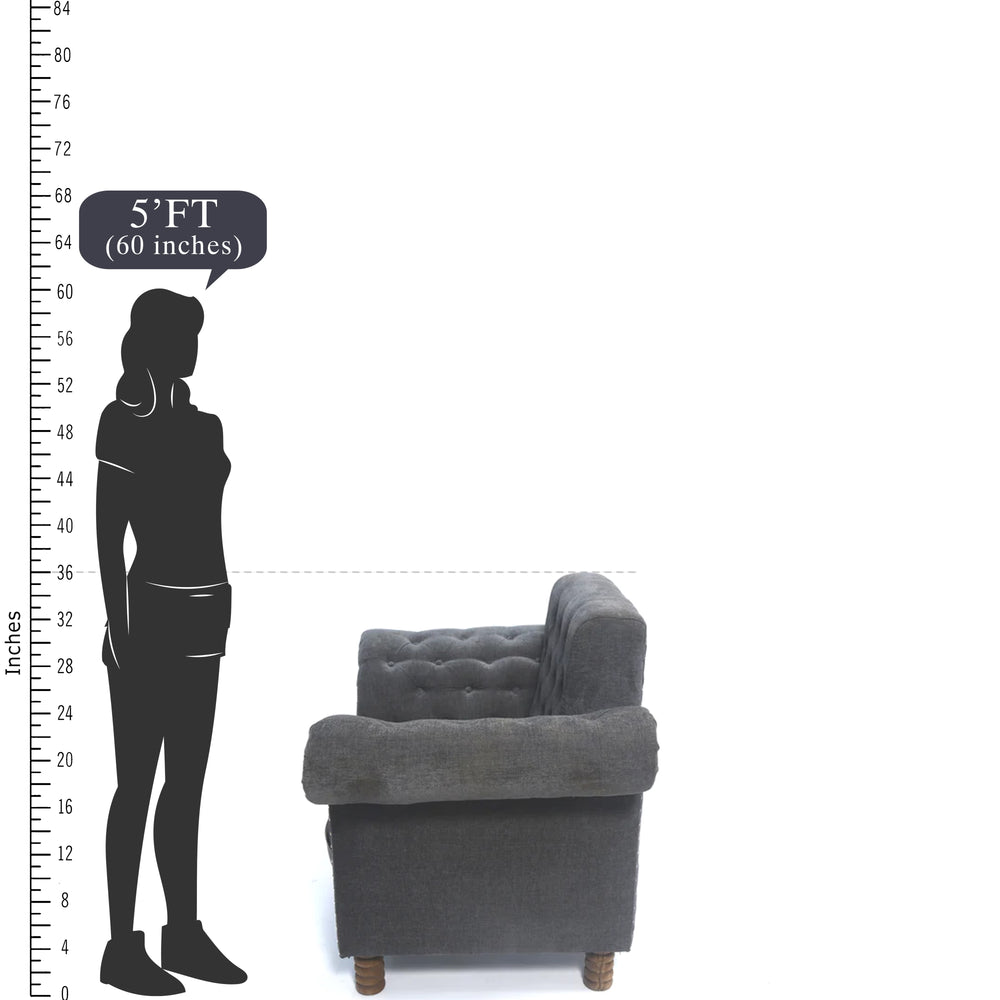 Elevate Your Space with the Upholstered Royal Curve Single Seater Sofa