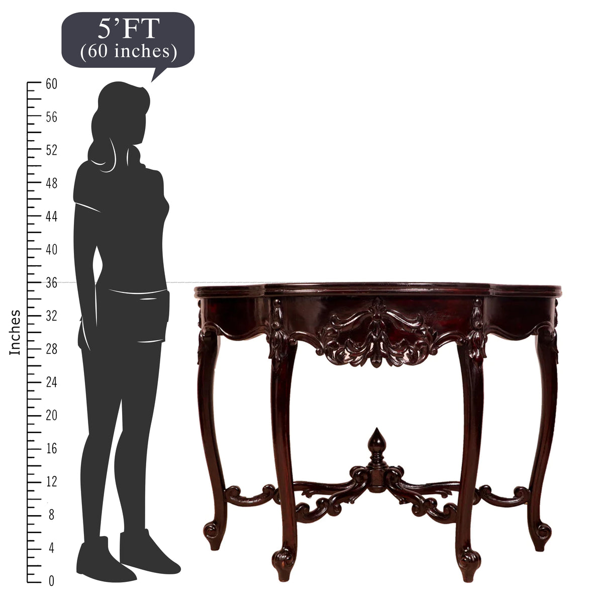 Vintage colonial console table