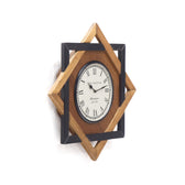Traditinal Handmade Wooden Diamond shaped Clock