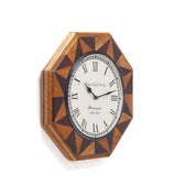 Classic Double Shaded Wooden Handmade Octagonal Wooden Clock