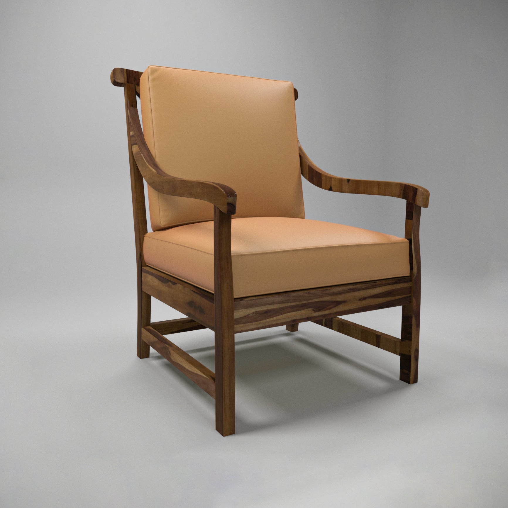 Sheesham wood spacious Sofa Style arm chair