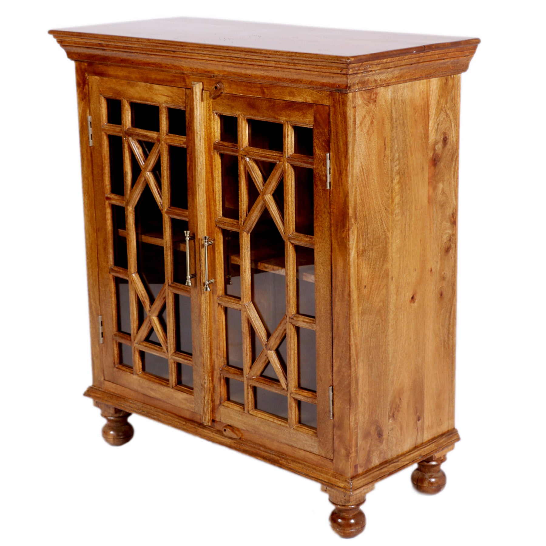 Compact 1-Shelf Solid Wood Cabinet