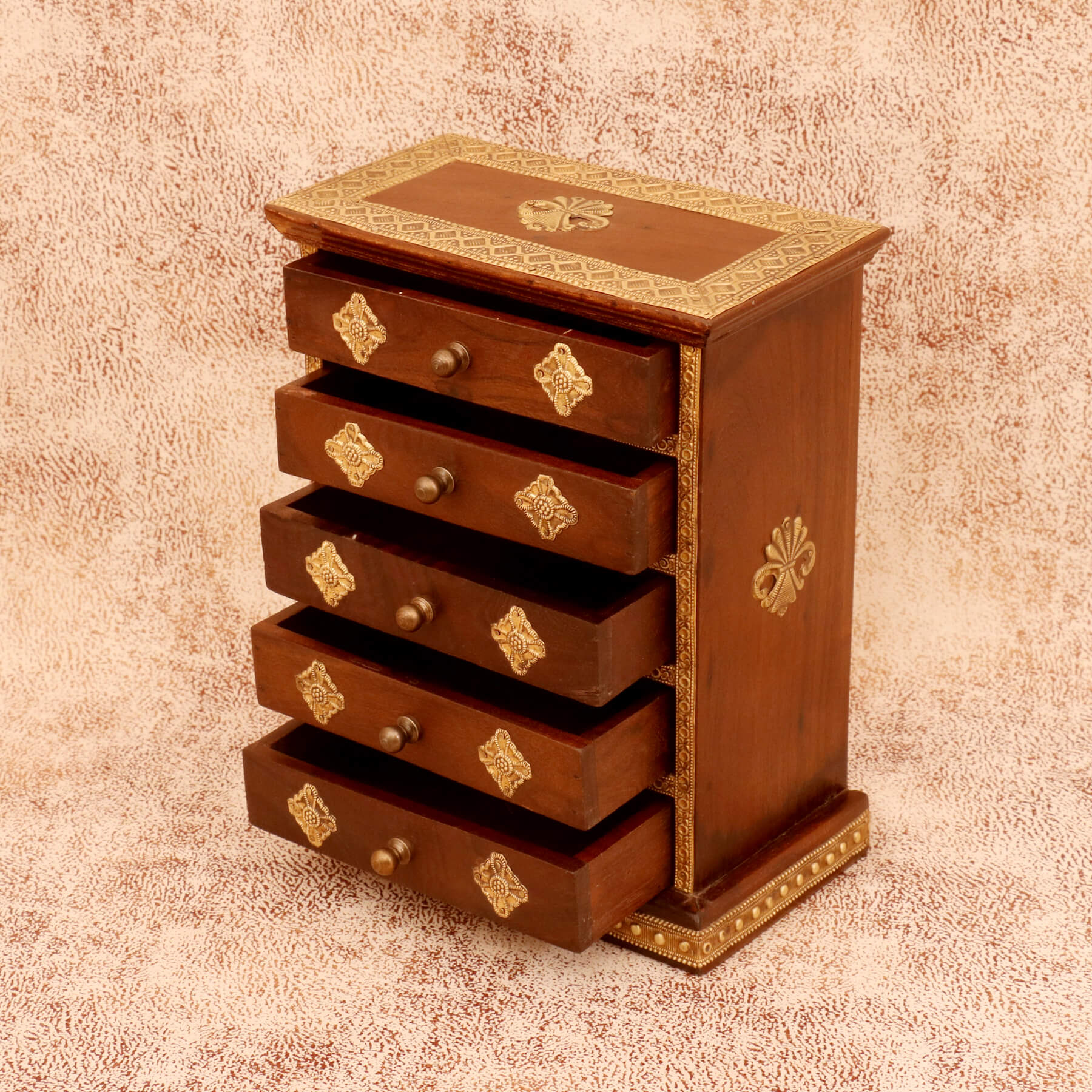 Diamond Tiered Drawers Chest (Dark Tone)