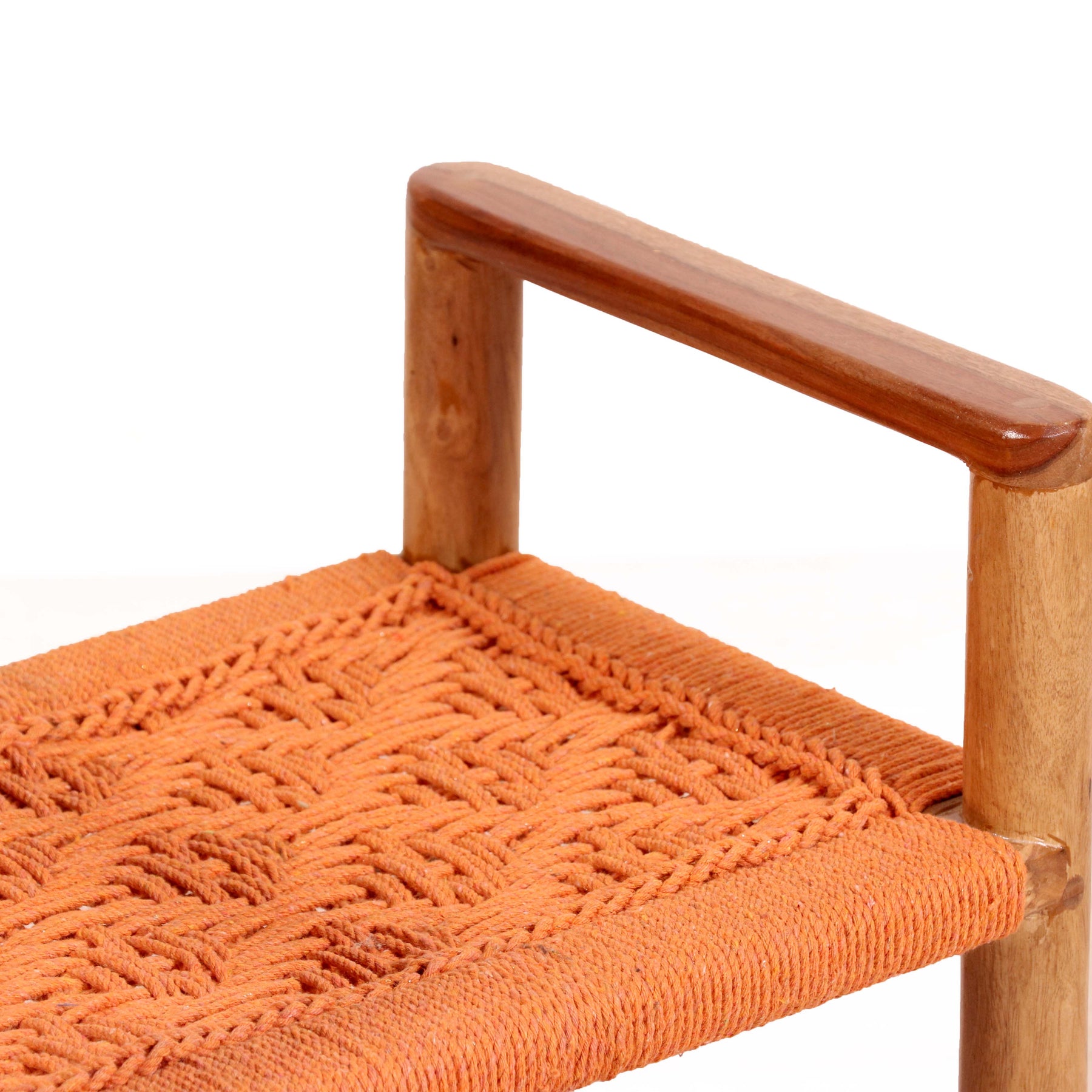Sheesham wood weaved stool