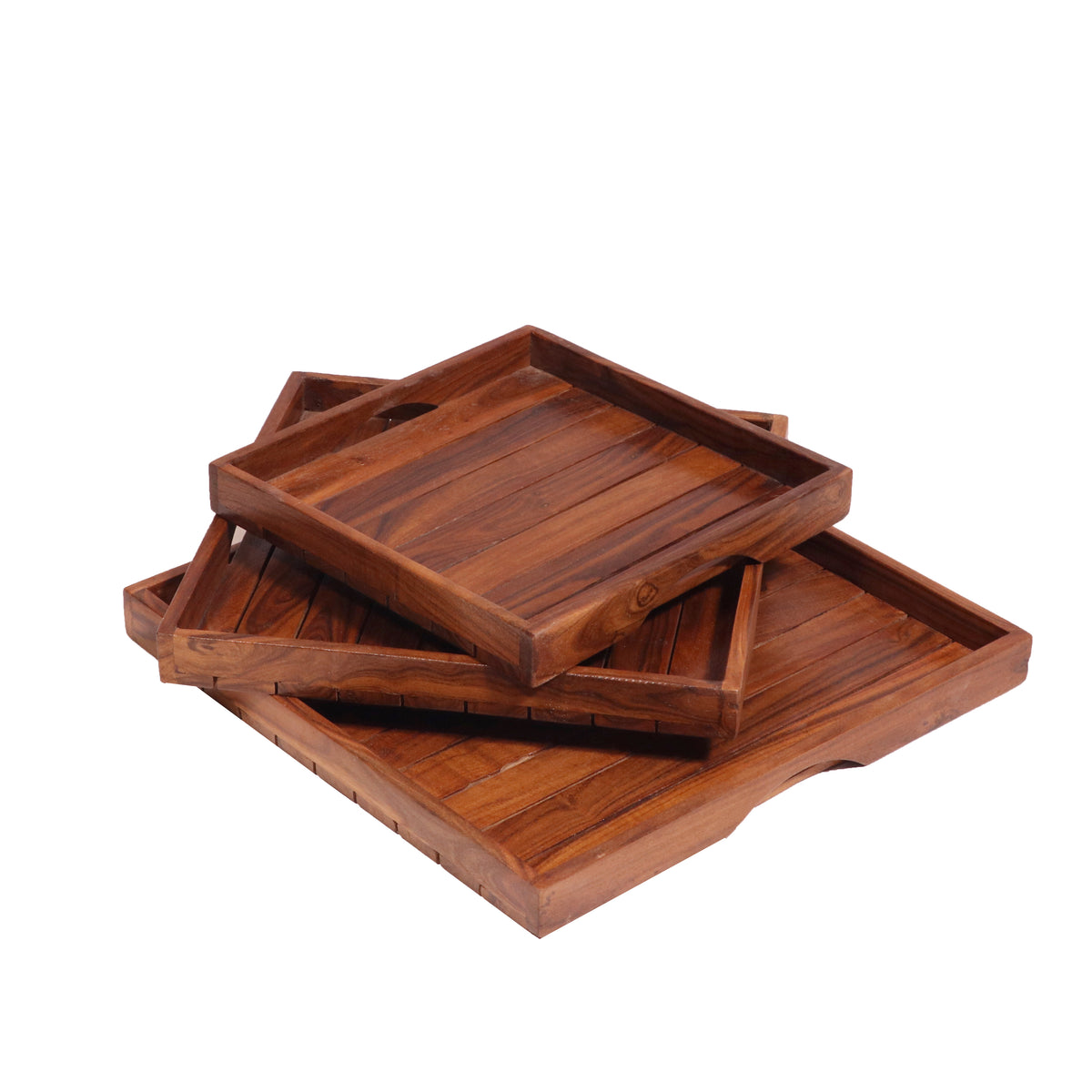 Buy Wooden Tray Set Online | Wooden Trays & Platters | Woodsala