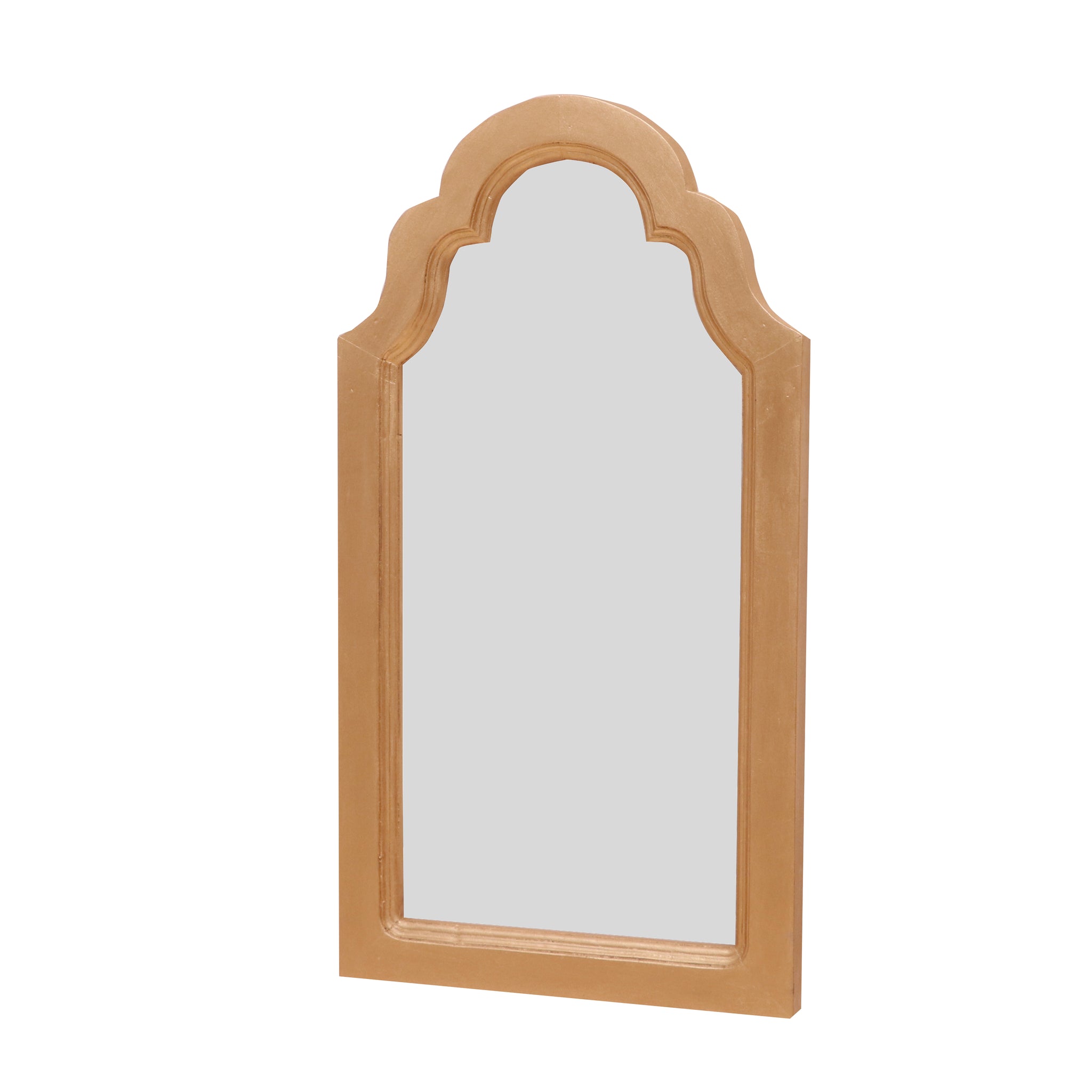 Royal Heritage Door Style Handmade Wooden Slim Border Mirror for Home
