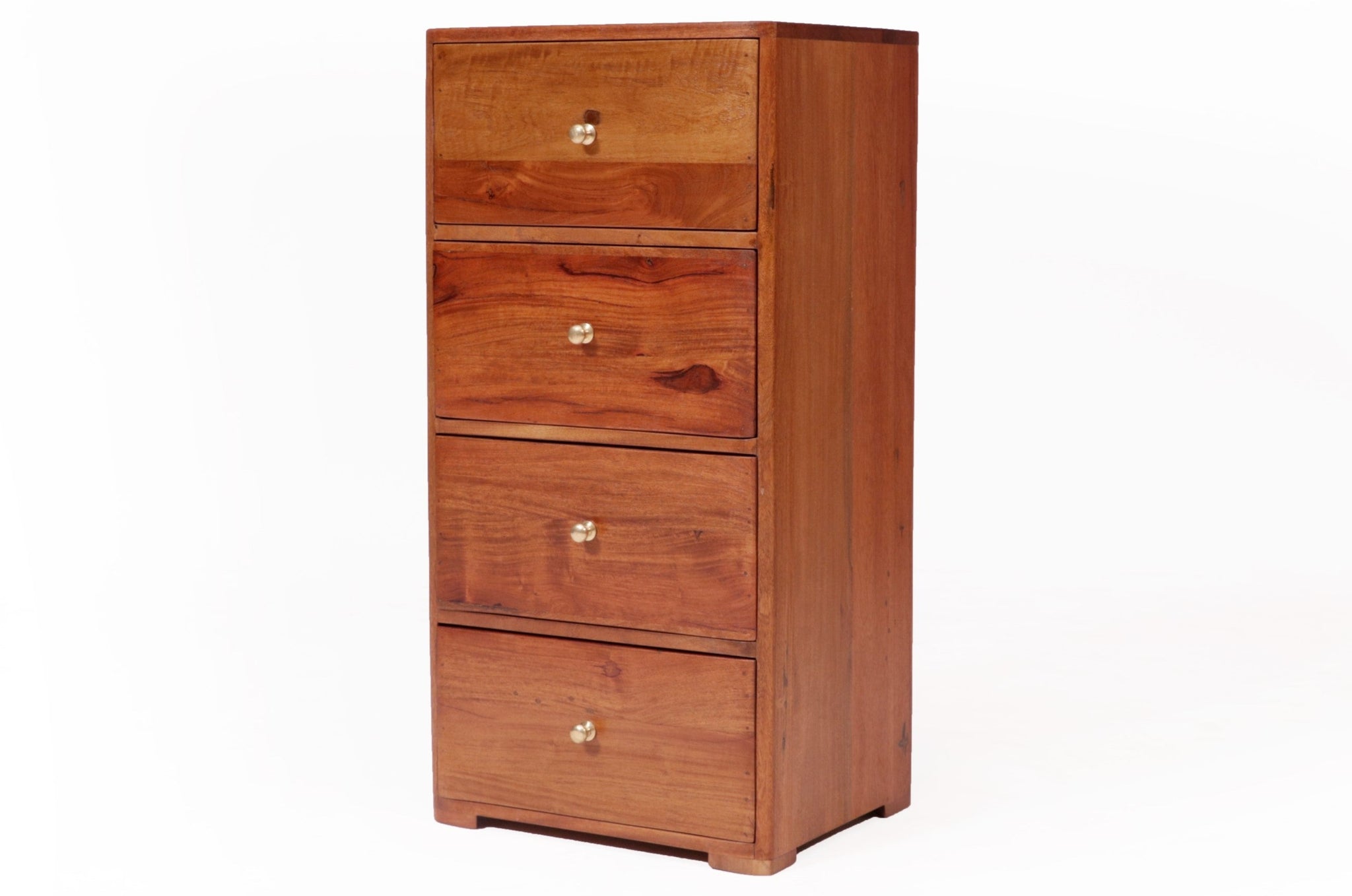 4 Drawer Tower Wooden Chest