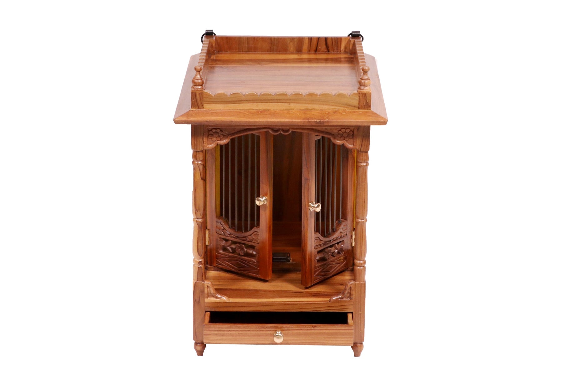 Traditional teak wood house temple