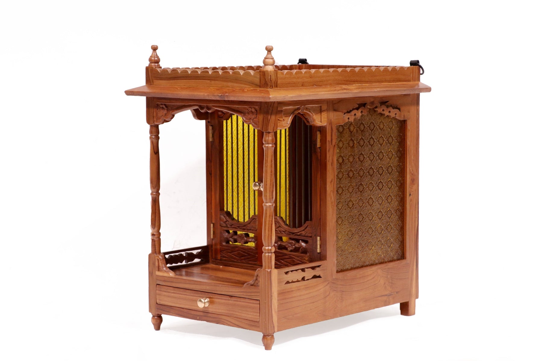 Traditional teak wood house temple