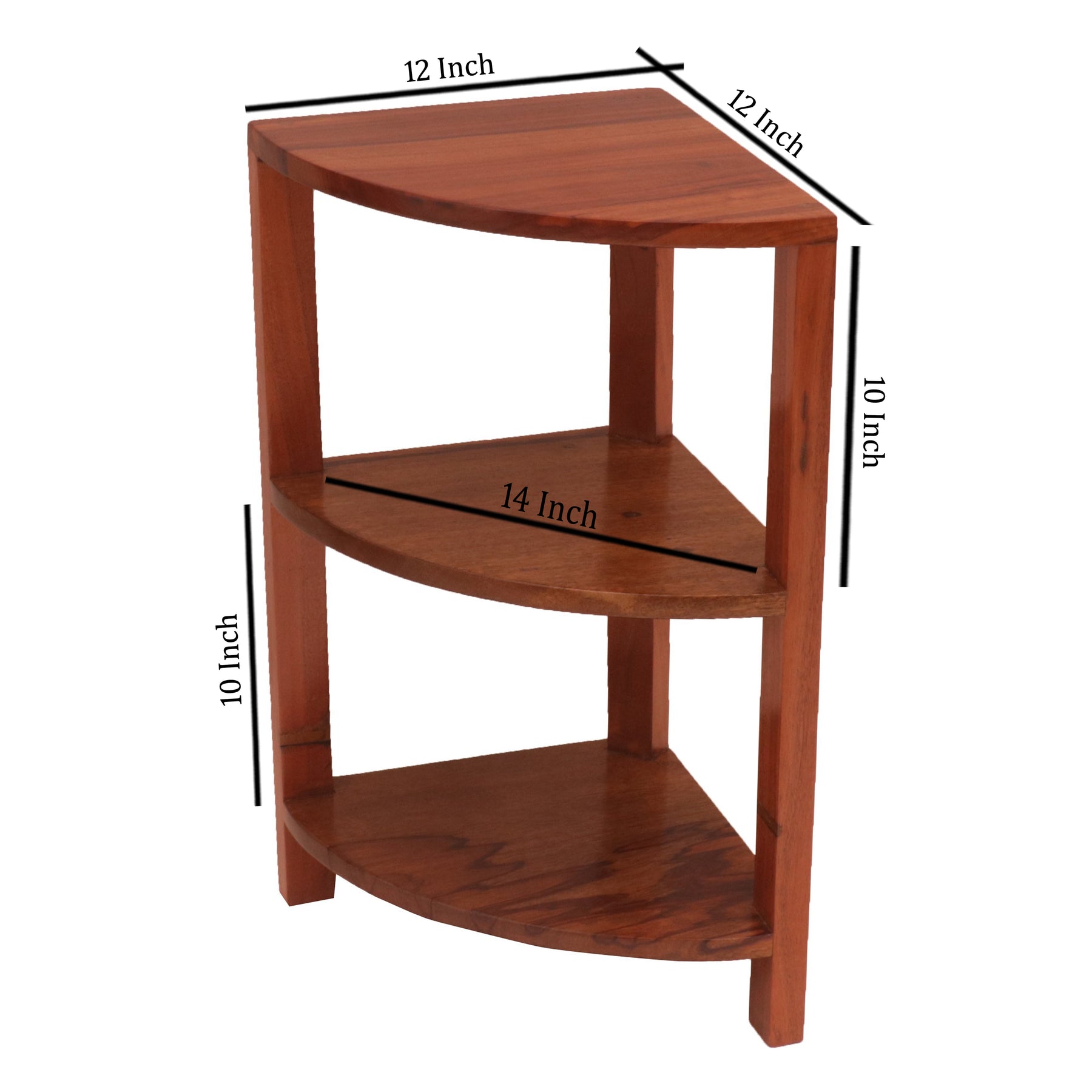 3 Shelf Wood Corner Rack