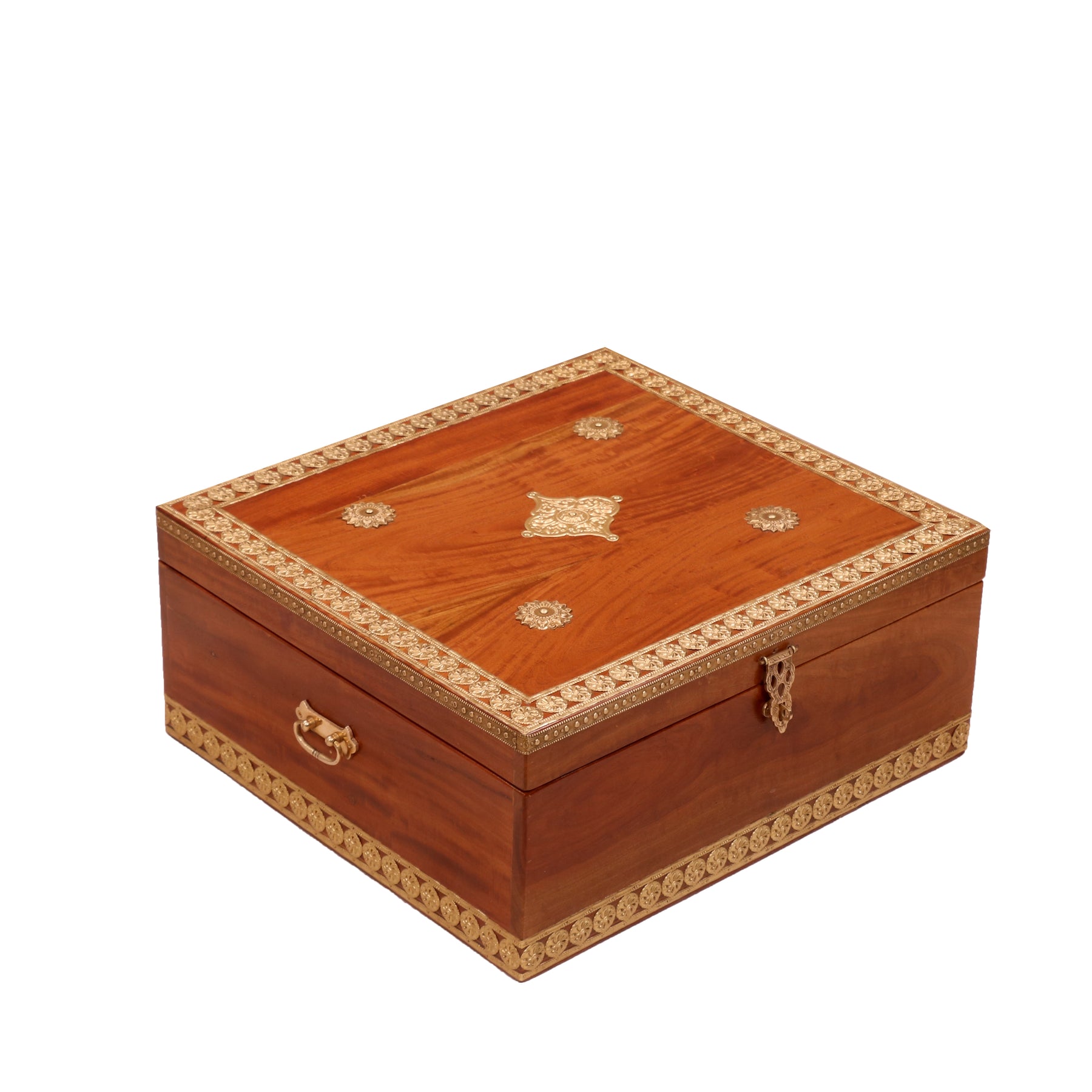 Brass Fitted Square Box