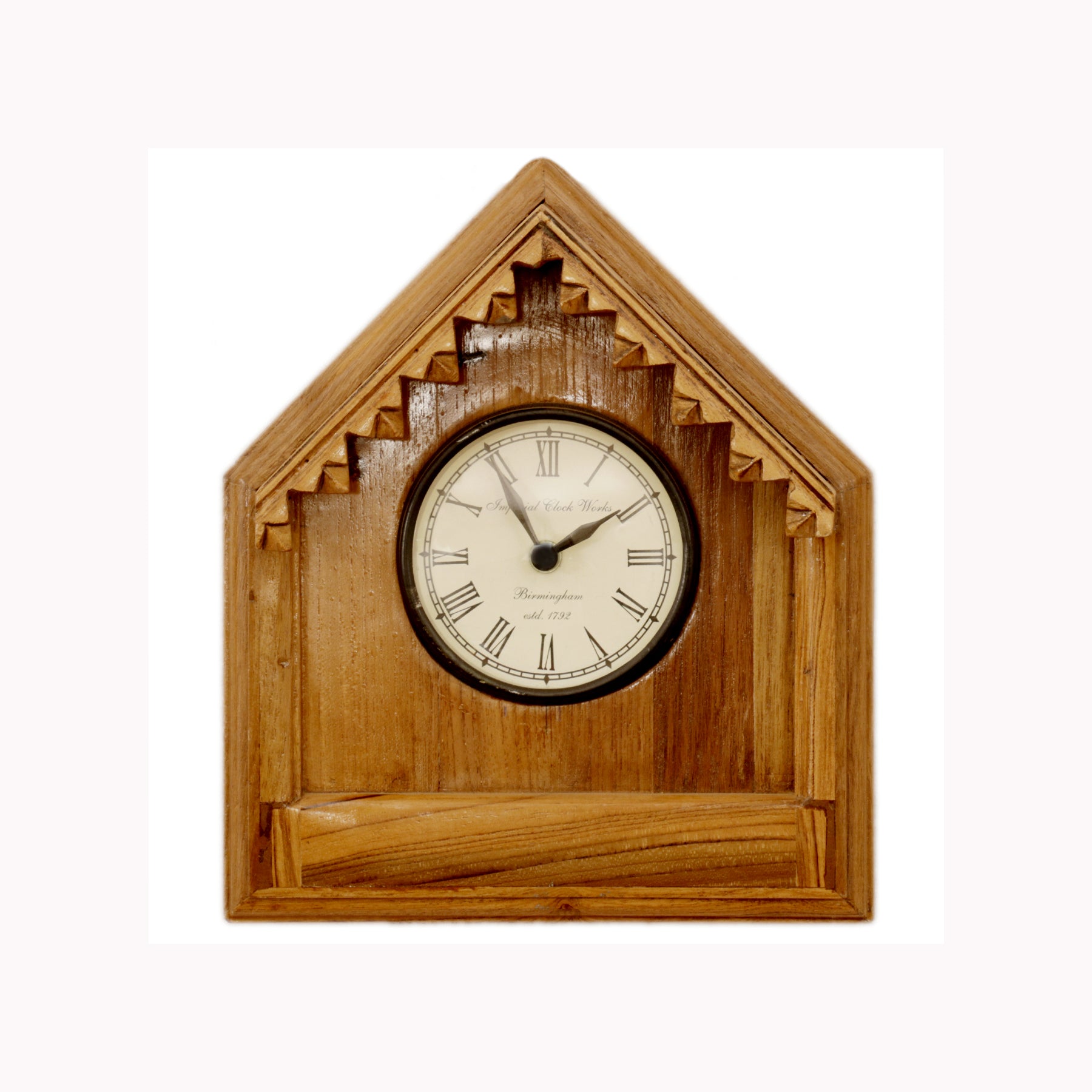 Wall Hanging Clock- Wooden Hut Design