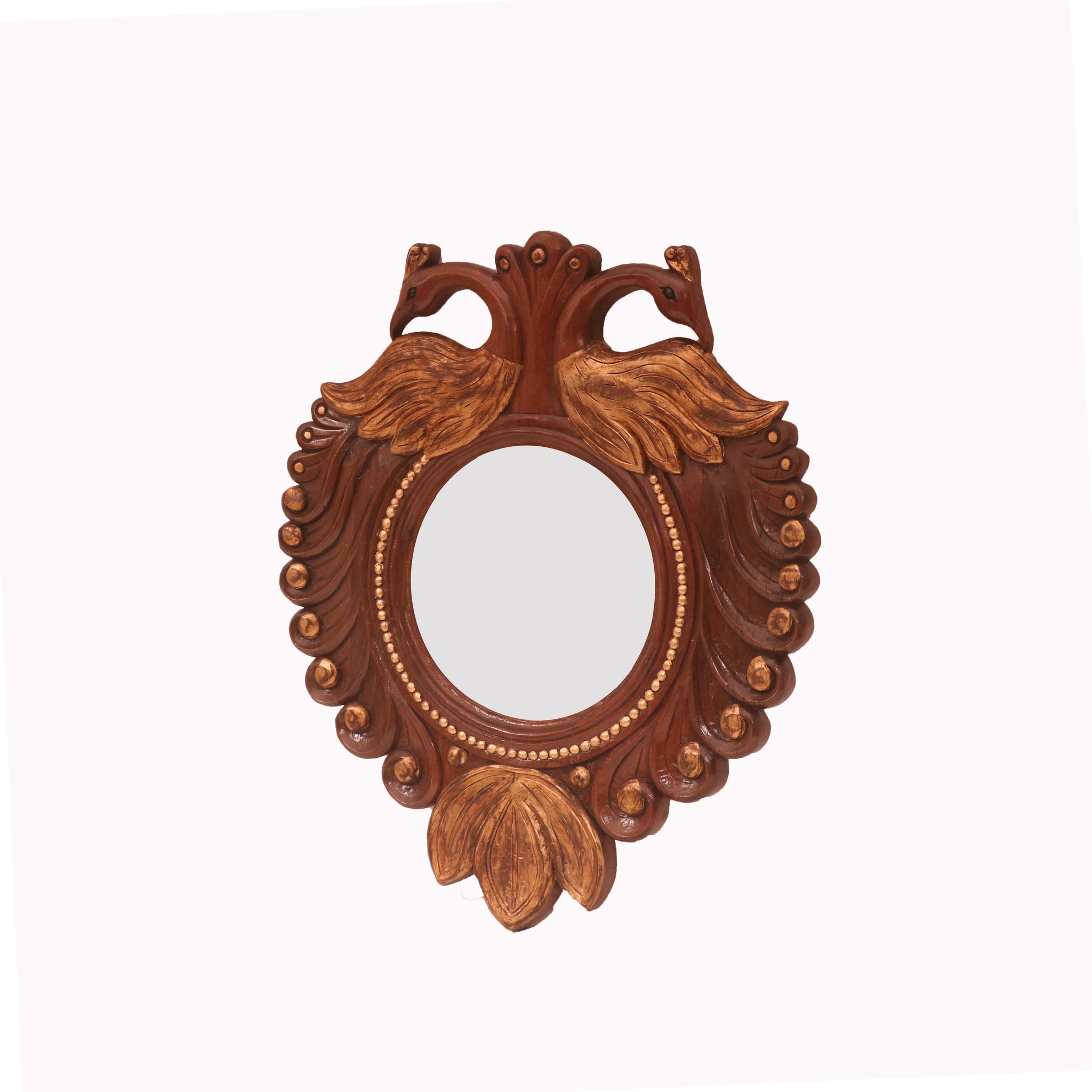 Simple Dual Peacock Mirror