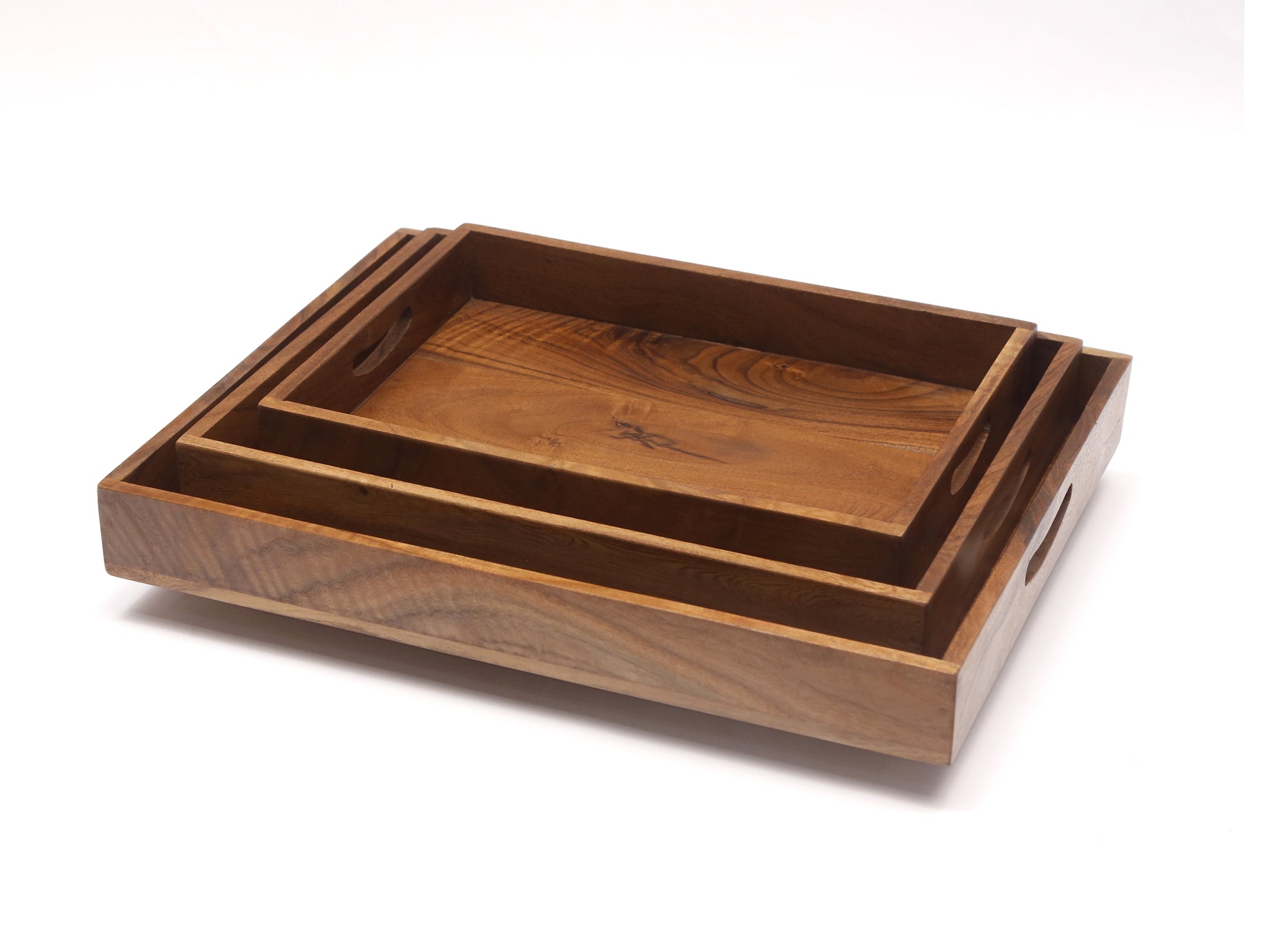 Inclined Wooden Box Tray Set